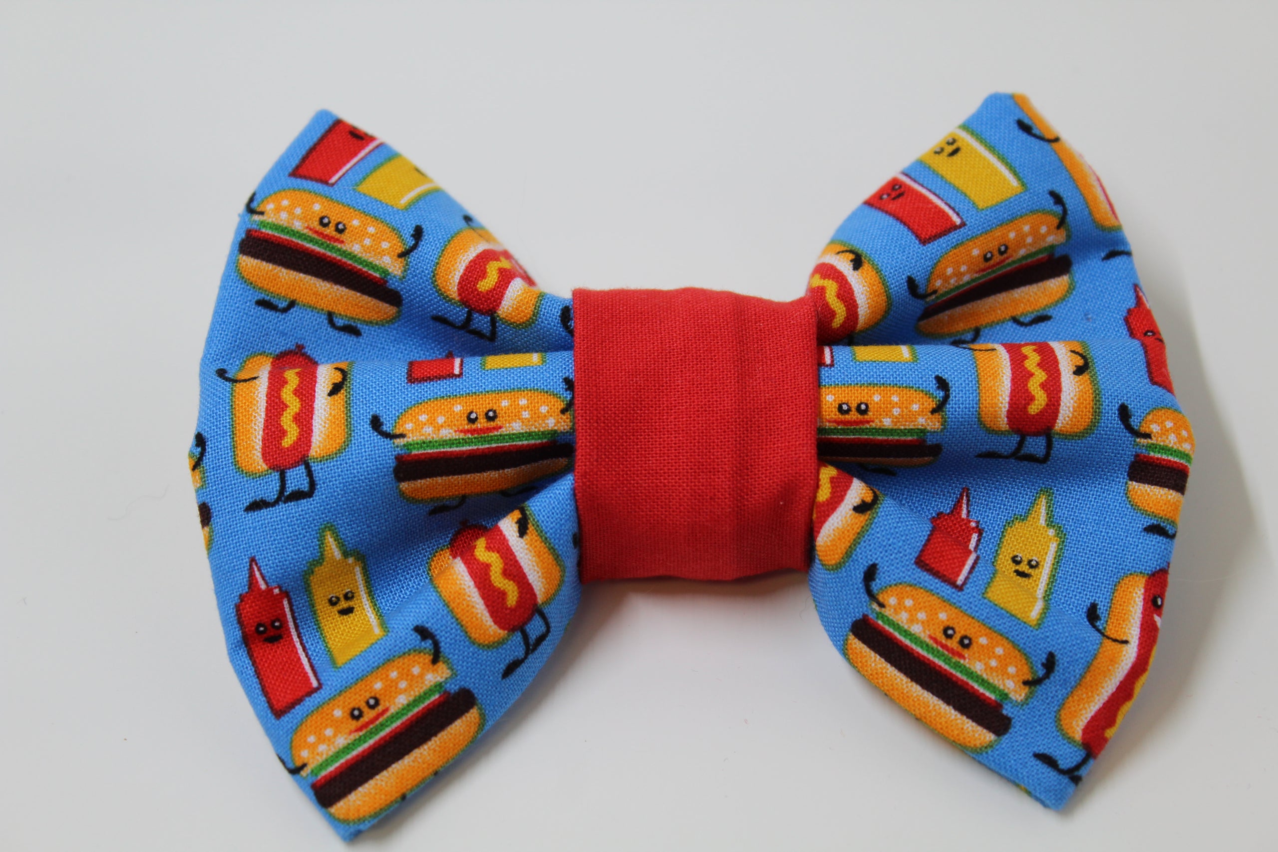 Backyard BBQ Hamburger and Hot Dog Bow Tie